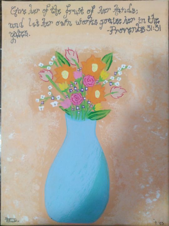 Proverbs 31:31 KJV - King James Version Art Girl - Paintings & Prints ...