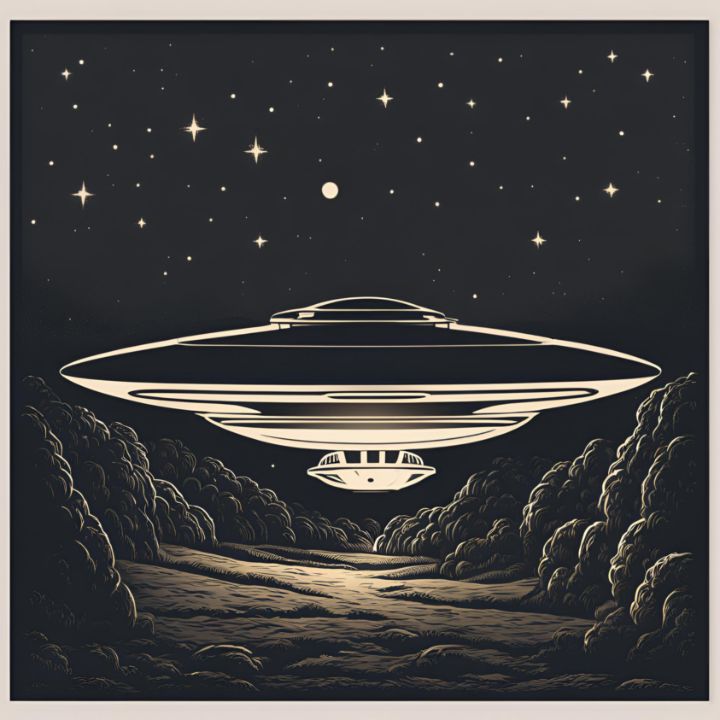 UFO Landing - Daniel Payne - Paintings & Prints, Fantasy & Mythology ...