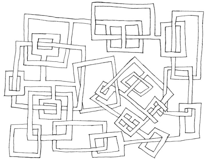 Interconnected 1 - Tangles - Drawings & Illustration, Abstract, Collage ...