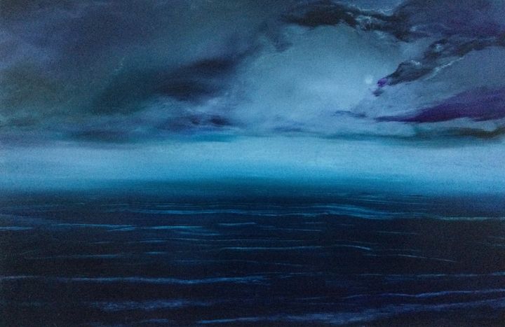 Full moon on Coral Sea - joripoutanenart - Paintings & Prints ...