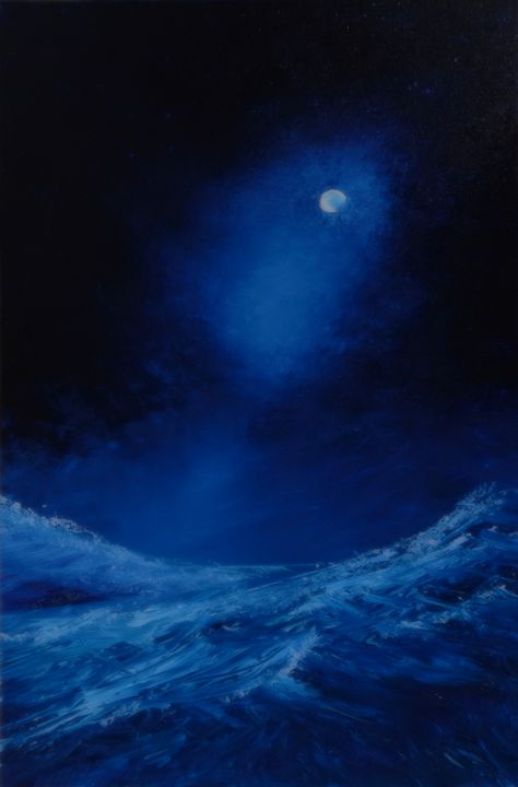 The Blue moon. - joripoutanenart - Paintings & Prints, Landscapes ...