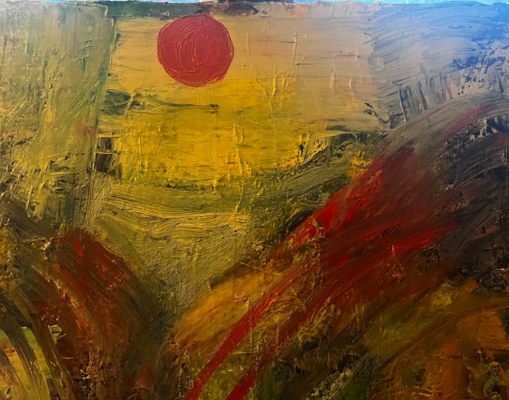 Red Sun - Louise Gibler Art - Paintings & Prints, Landscapes & Nature ...