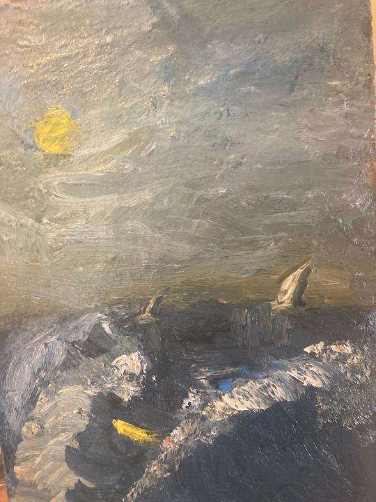 Over the Sea - Louise Gibler Art - Paintings & Prints, Landscapes ...