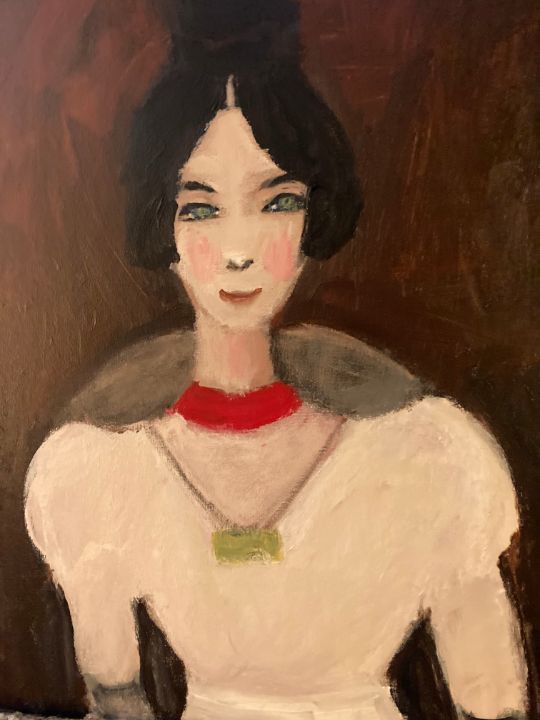 Folk Art Portrait - Louise Gibler Art - Paintings & Prints, People ...