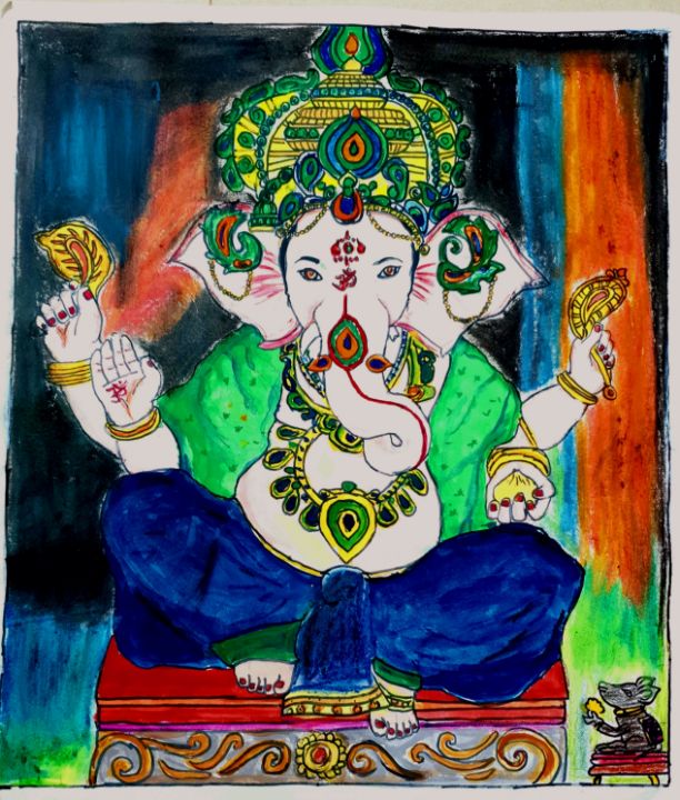 Painting of Lord Ganesh - Mihir Prajapati - Drawings & Illustration ...