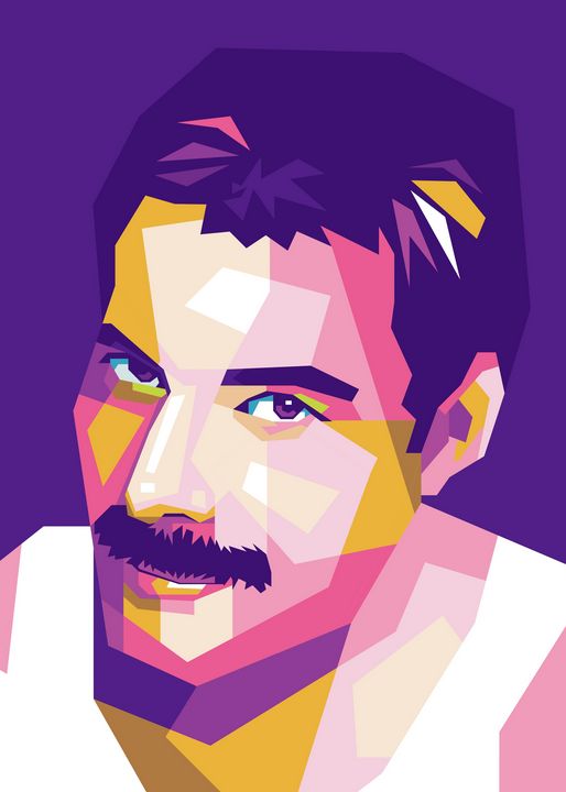 Freddie Mercury Queen Band WPAP Art - Rochefort Artwork - Digital Art ...