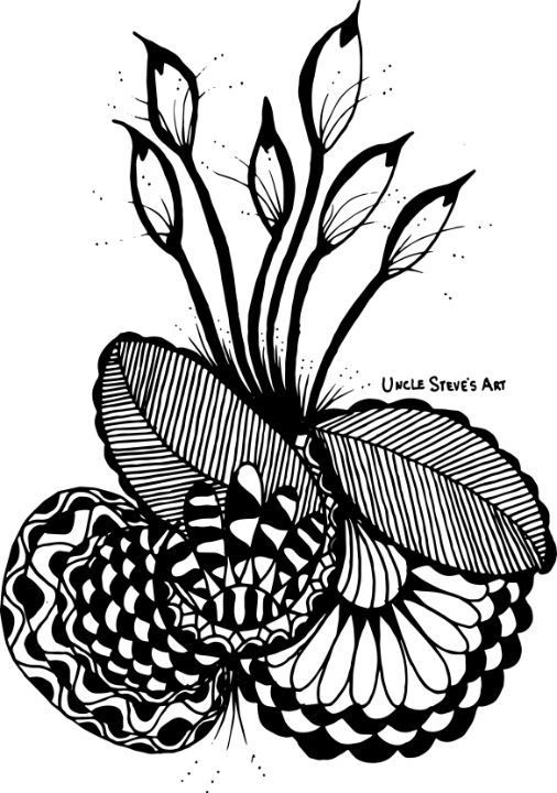 Happy Flower - Cheerful - Uncle Steve's Art - Drawings & Illustration ...