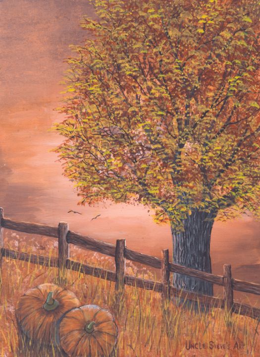 Pumpkin Patch - Uncle Steve's Art - Paintings & Prints, Landscapes ...