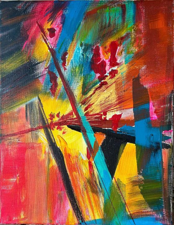 Impact - evelynpSimsArt - Paintings & Prints, Abstract, Movement - ArtPal
