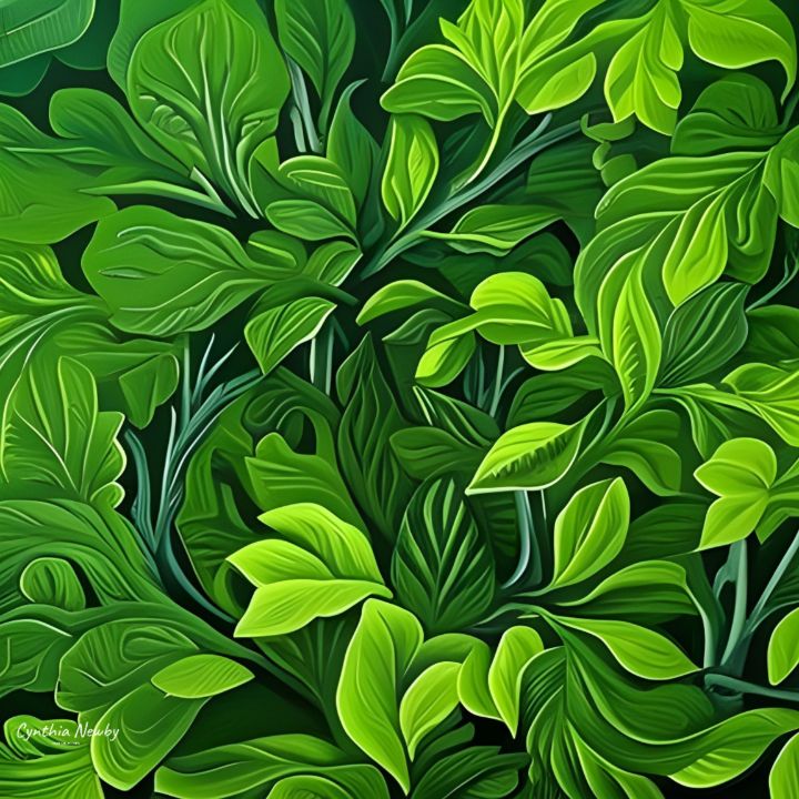 Celtic Greenery Abstract - Cindy's Creative Corner - Digital Art & AI ...