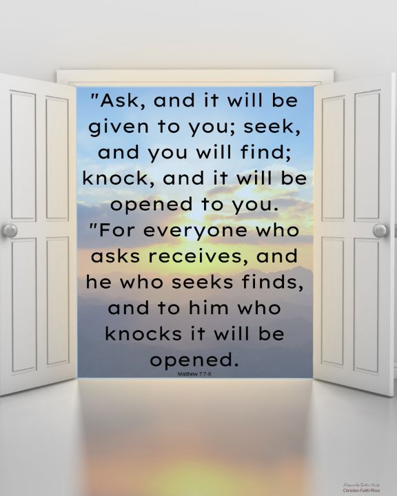 Matthew 7:7-8 - Cindy's Creative Corner - Paintings & Prints, Religion ...