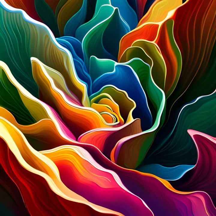 Flowery Abstract - Cindy's Creative Corner - Digital Art & AI, Abstract ...