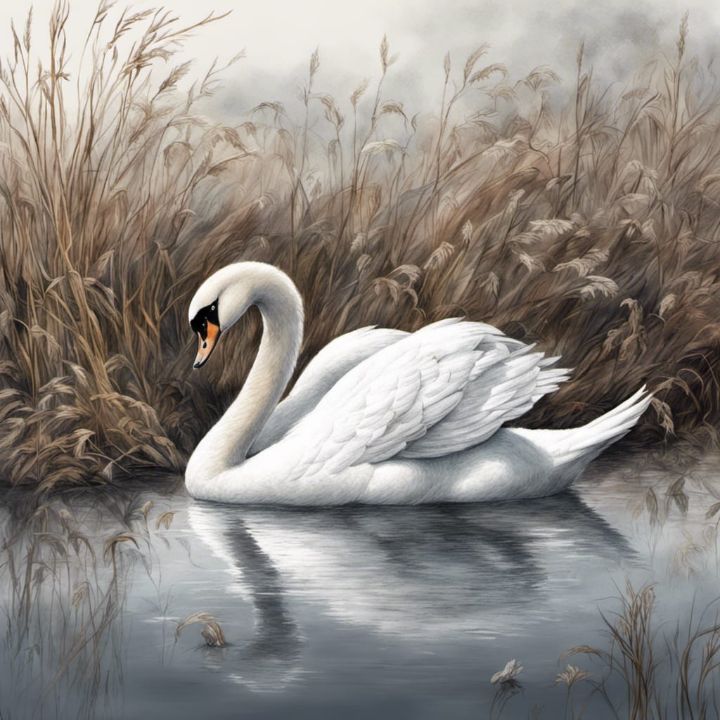 Peaceful Swan - Cindy's Creative Corner - Digital Art & AI, Animals ...