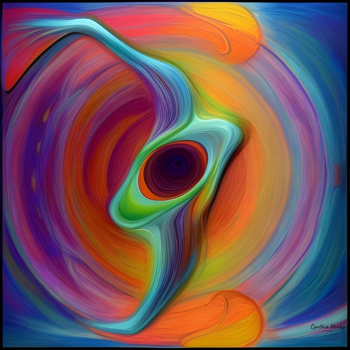 Bird in Flight Abstract 2024 - Cindy's Creative Corner - Digital Art ...