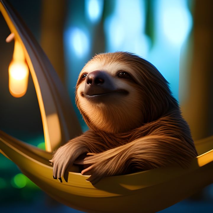 Sloth's Time for Bed 2024 - Cindy's Creative Corner - Digital Art & AI ...