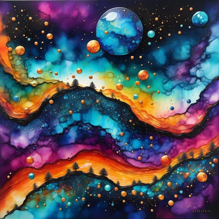 Alcohol Ink Fantasy Landscape 2024 - Cindy's Creative Corner - Digital ...