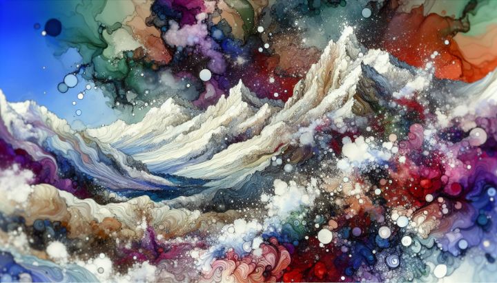 Alcohol Ink Mountain Scape - Cindy's Creative Corner - Digital Art & AI ...