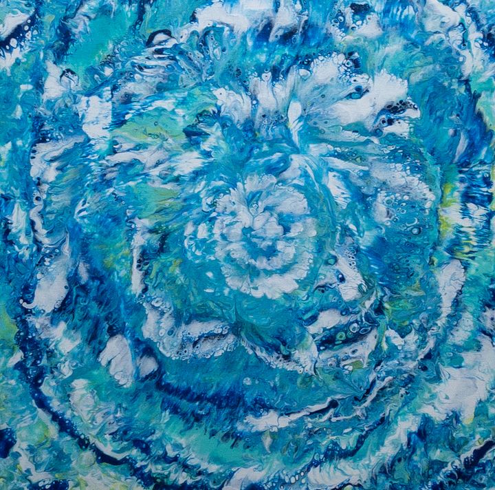 Blue Bloom - KelArt Studio - Paintings & Prints, Abstract, Other ...