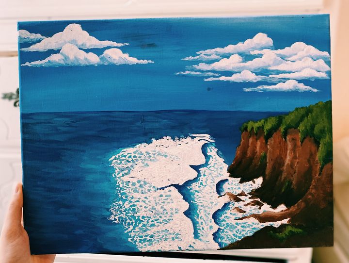 Seaside Cliffs - Velt Fine art - Paintings & Prints, Landscapes ...