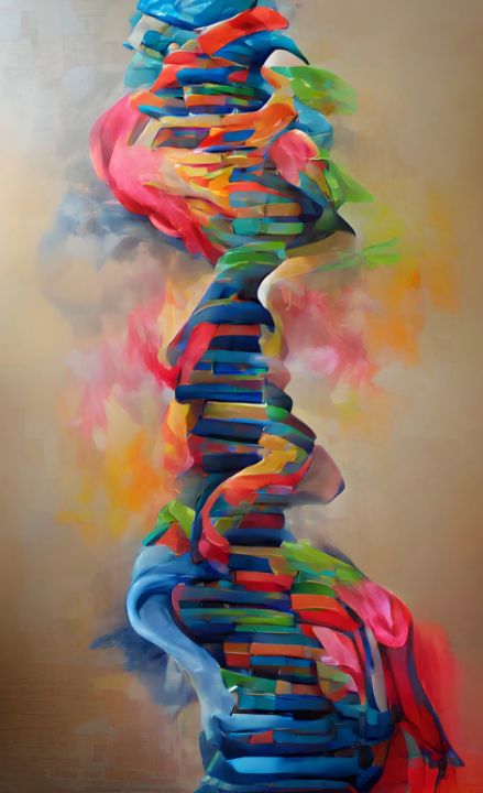 Abstract DNA 09 - THEGLOWINGBROCCOLI - Digital Art & AI, Abstract ...