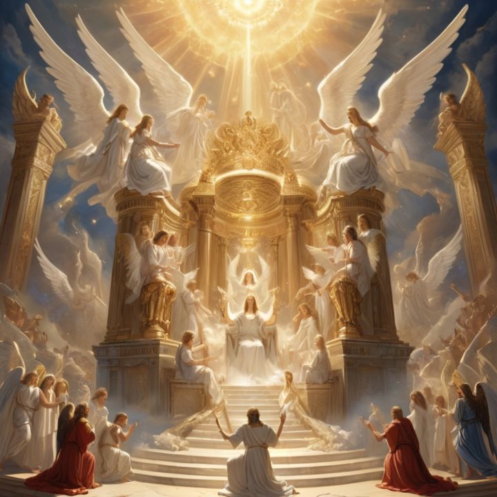 Angels Surrounding God's Throne - Genesis Artis - Digital Art & AI ...