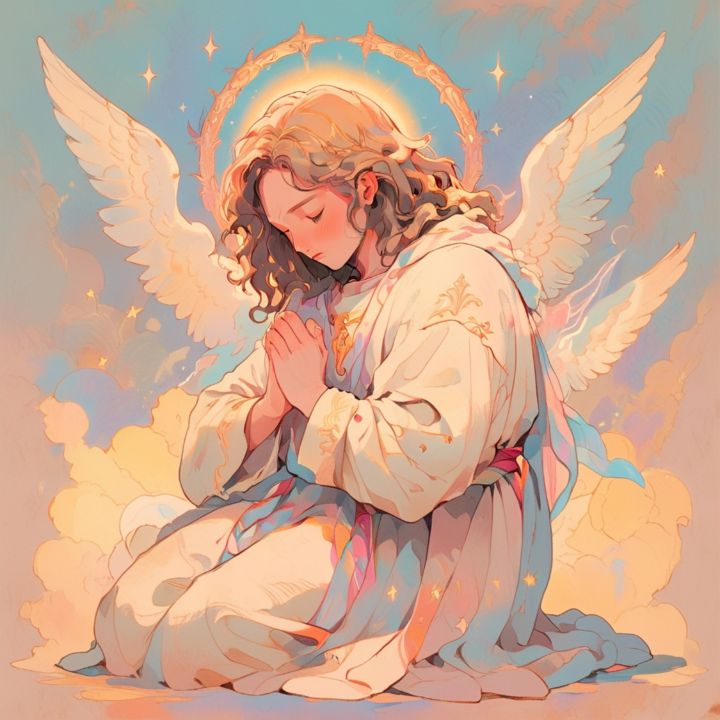 Praying Angel - Genesis Artis - Digital Art & AI, Religion, Philosophy ...
