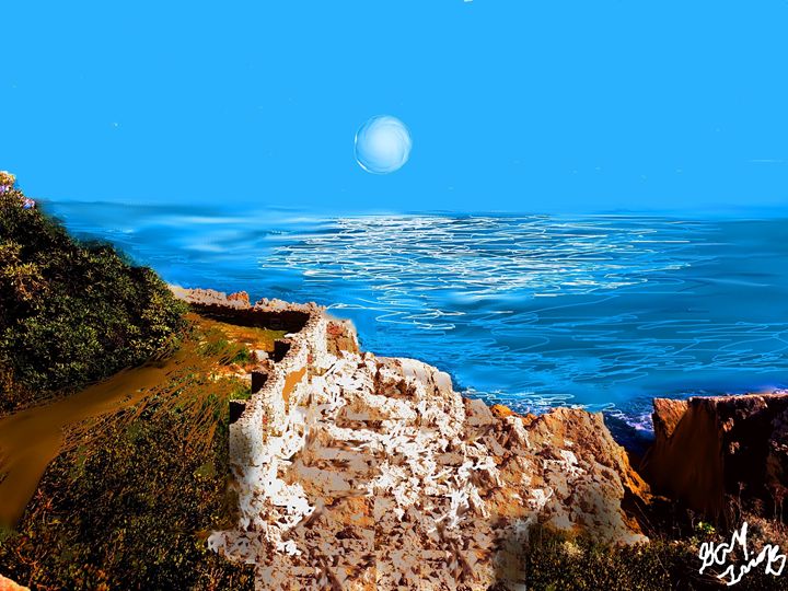 ancient house cap d antibe - the french riviera paintings by gary trigg ...