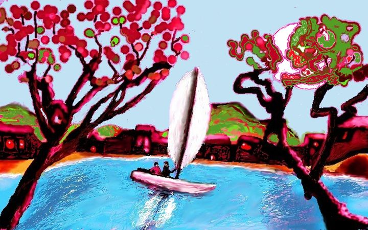 funky antibes romance - the french riviera paintings by gary trigg ...