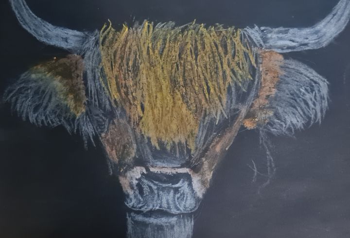Highland cow - Visual Happiness by Sandy - Paintings & Prints, Animals ...
