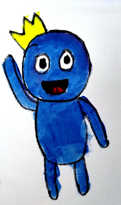 Happy Blue - Rainbow friends paintings and more - Paintings & Prints ...