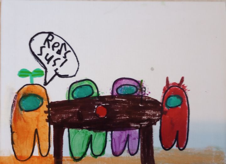 Red is sus (Shiloh and Bros) - Rainbow friends paintings and more ...