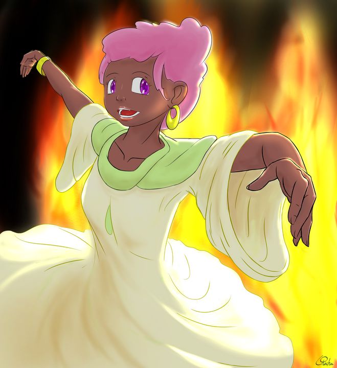 Fire Dancer - RockIlustra - Drawings & Illustration, People & Figures ...