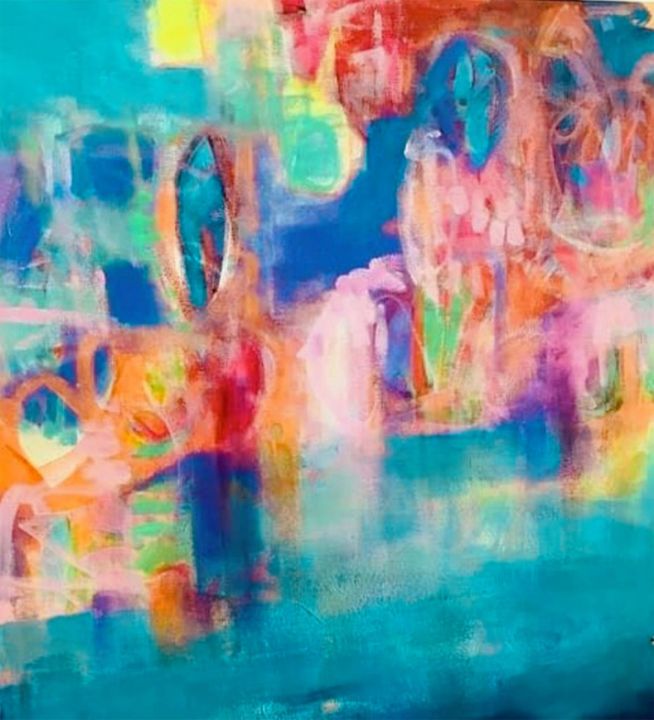 Tranquil Blue Abstract Art - STMCreative - Paintings & Prints, Abstract ...