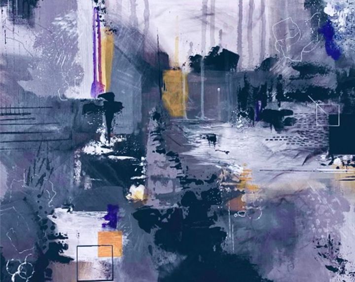 Violet Drama Abstract Art - STMCreative - Paintings & Prints, Abstract ...