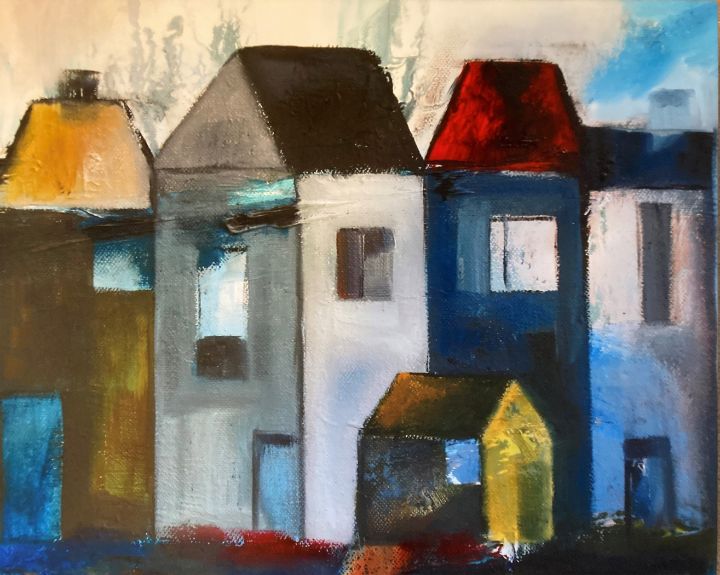 Colorful Rowhouses - STMCreative - Paintings & Prints, Buildings ...