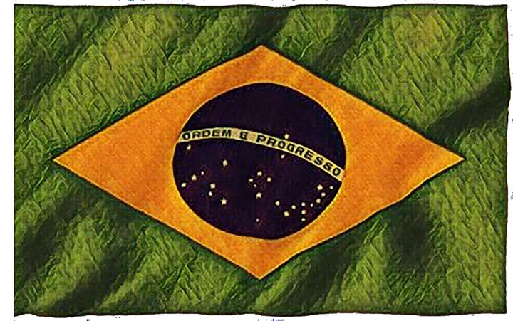 Brazil Flag Forest Dry Leaf Wood - Giggu - Paintings & Prints, Abstract ...