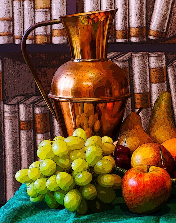 Copper Pitcher Grapes and Apples - Cubular Design Concepts/Rich Nollman ...