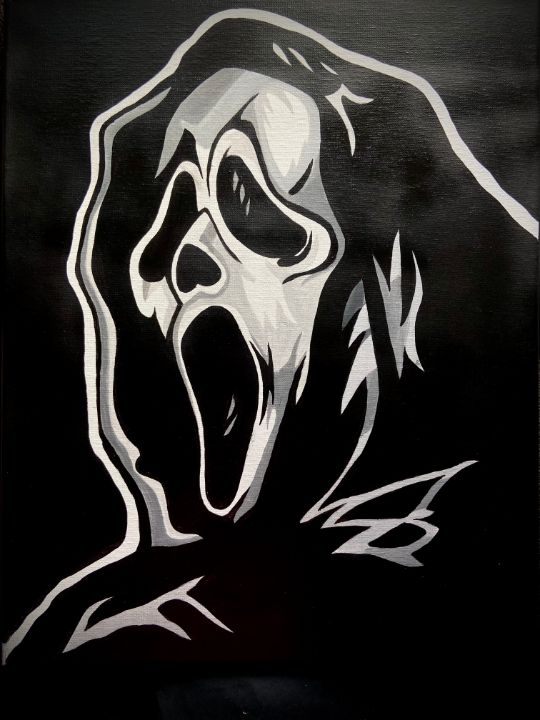 Ghostface Acrylic Portrait - Joseph’s Art Portfolio - Paintings ...