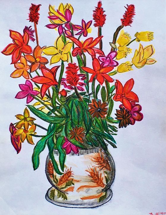 Flowers 167 - Tom Carlson - Paintings & Prints, Flowers, Plants ...