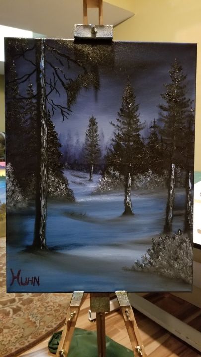 Dark Cold Winter Glow - J's Paintings - Paintings & Prints, Landscapes ...
