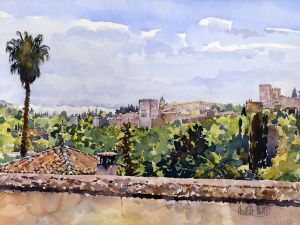Carrera Del Darro, Granada - Margaret Merry - Paintings & Prints ...
