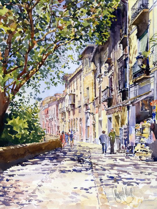 Carrera Del Darro, Granada - Margaret Merry - Paintings & Prints ...