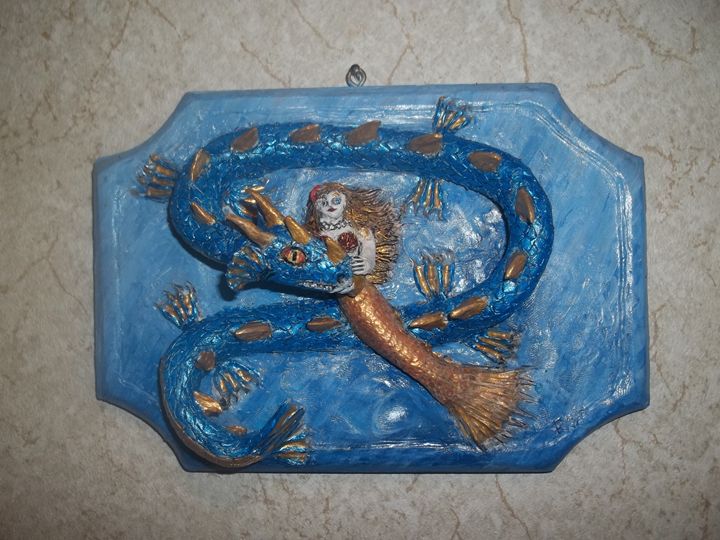 Sea serpents And Mermaids - R0N - Sculptures & Carvings, Fantasy ...