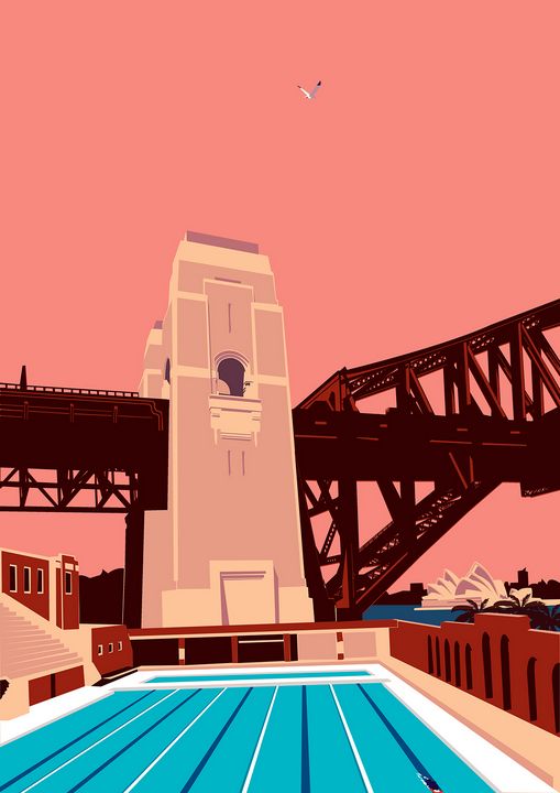 North Sydney Pool - Mark Simkins - Digital Art & AI, Places & Travel ...