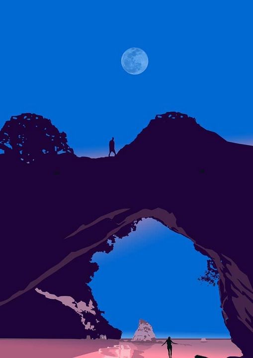 Cathedral Cove NZ in Moonlight - Mark Simkins - Digital Art & AI ...