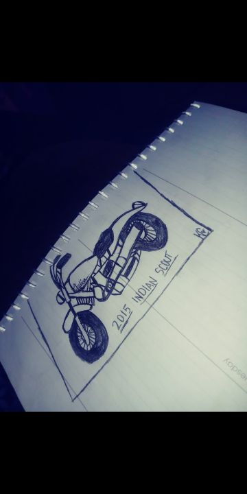 Indian Scout. - Art of my Mind - Drawings & Illustration, Vehicles ...