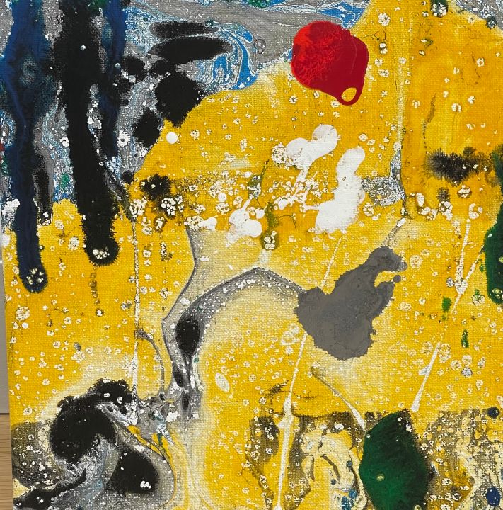 Red moon - Anesh Arts - Paintings & Prints, Abstract, Irregular Forms ...