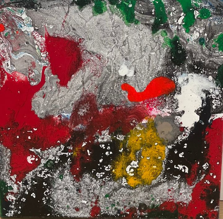 Red dove - Anesh Arts - Paintings & Prints, Abstract, Irregular Forms ...