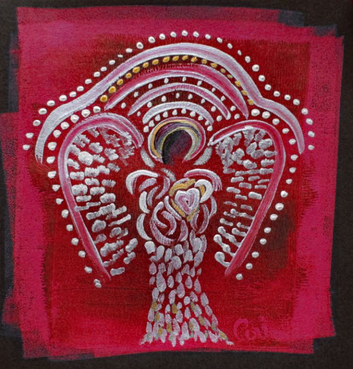 Angel of the Island in Red - CoriGallery - Paintings & Prints, Religion ...