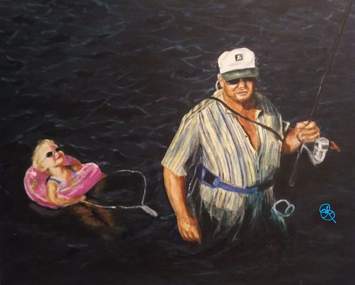 Daddy's Little Mermaid - Kirsty Smith Innis - Art - Paintings & Prints ...